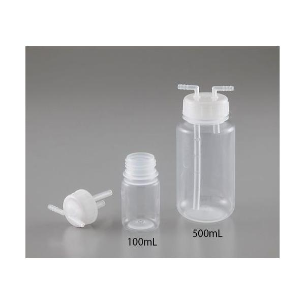 【ガス洗浄瓶（PP製） 1000mL  (1個) 容量（mL）：1000。材質：本体・キャップ・チューブ・コネクター／PP、パッキン／シリコン。コネクター接続口外径：φ7mm。】 検索キーワード: 汎用器具・消耗品 樹脂特殊容器 特殊容器|...