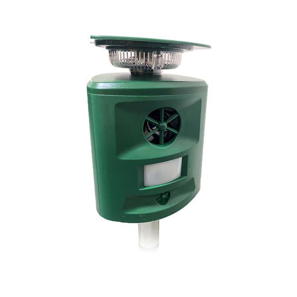 【センサーで近づいた鳥や動物を感知して、70dBの大音量&amp;夜間はLEDフラッシュで追い払う!。音は5種類のモード切替(警告音 鳥A 鳥B 超音波 全種類のローテーション)。360度赤外線センサーで、真っ】 検索キーワード:　 家庭用...