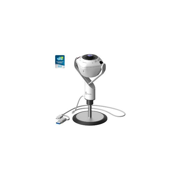 【AI機能とスピーカーフォンを搭載した魚眼レンズでパノラマ360度全員を写せるWebカメラです。6種類の表示モードを自由に選べます。】 検索キーワード:Ｊ５　ＣＲＥＡＴＥ 入力装置|ウェブカメラ メーカー型番:JVU368