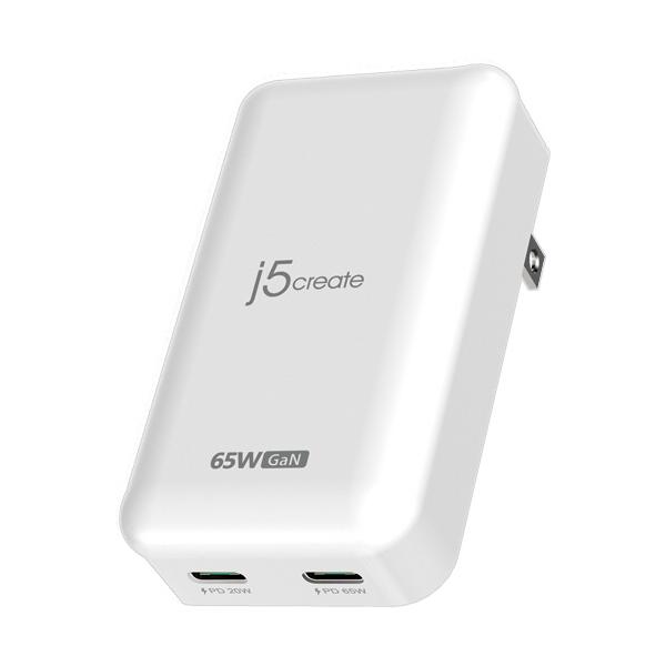 【合計65W出力窒化ガリウム採用のコンパクト超スリム薄型デザインのAC充電器です。】 検索キーワード:Ｊ５　ＣＲＥＡＴＥ モバイルアクセサリー|AC・充電器（モバイル） メーカー型番:JUP2465