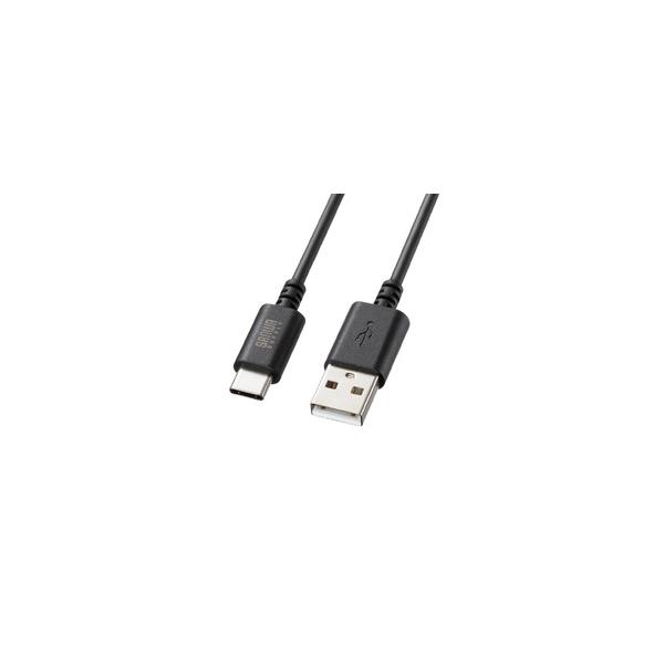 【USB 2.0 Type-C-Aケーブル。USB-IF認証品・1m・ブラック】 検索キーワード:サンワサプライ|SANWA SUPPLY ケーブル|USBケーブル メーカー型番:KU-CA10BK KUCA10BK