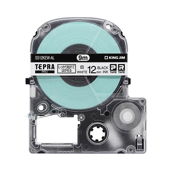 【強粘着で糊残りしにくい。】 検索キーワード:キングジム|KING JIM プリンター|プリンター メーカー型番:SS12KEW-AL SS12KEWAL