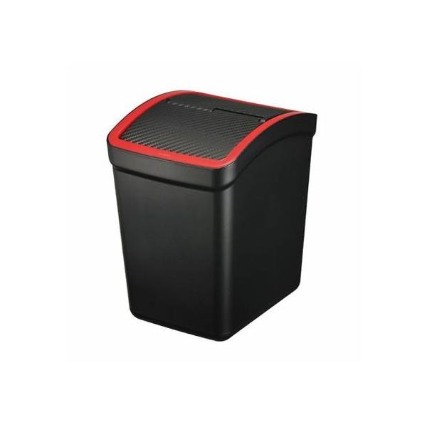 【おもり付ゴミ箱 L カーボン調レッド　DZ367】 検索キーワード:カーメイト カー用品|カー用品 メーカー型番:69-5474-67 69547467