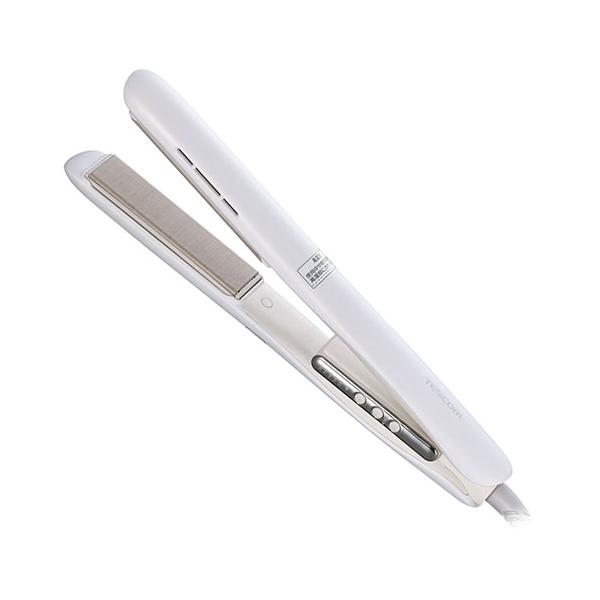 【髪すべりがなべらかなシルクコーティング(TM)プレートを搭載。髪の水分の蒸発を抑制することで、髪のうるおいを守り、ヘアカラーの退色を低減します。髪に優しいプレートで、髪をしっかり挟んでなめらかな仕上が】 検索キーワード:テスコム|TESC...