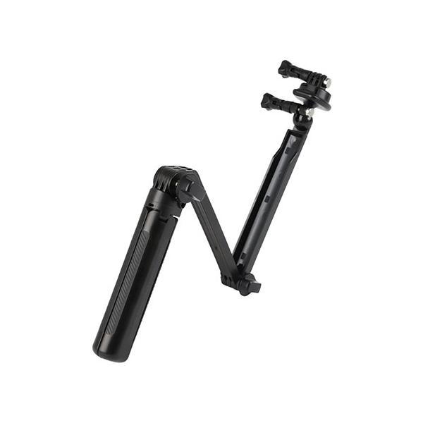 【自撮り 三脚スタンド グリップの3wayで、アクティブな撮影が可能。セルフィー使用時は通常の自撮り棒とは違い、2箇所で曲げてアームの写り込みを防止。アームを伸ばせばハイアングル一脚としてもOK。ヘッド】 検索キーワード:エツミ フィルムカ...