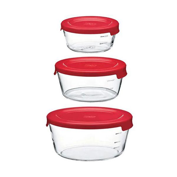【〇保存 温め直しなど幅広く使える保存容器3個セットです。〇フタの形を改善し、更に開け閉めしやすくなりました。〇保存容器としても、食器としても使えるのも耐熱ガラスならでは、状況に応じて、いろんな使い方を】 検索キーワード:HARIO キッチ...