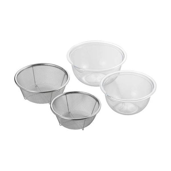 【セット内容:ボウル17cm、ボウル15cm、ザル15cm、ザル13cm ×各1個】