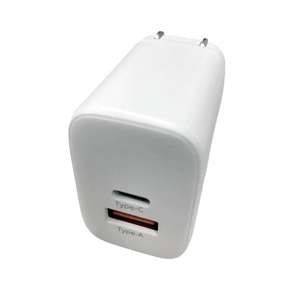 【USB充電器 PD20W Type-Cx1/Type-Ax1 スイングプラグ採用 ホワイト】 検索キーワード:ＨＩＤＩＳＣ モバイルアクセサリー|AC・充電器（モバイル） メーカー型番:HD-AC2P20WH HDAC2P20WH