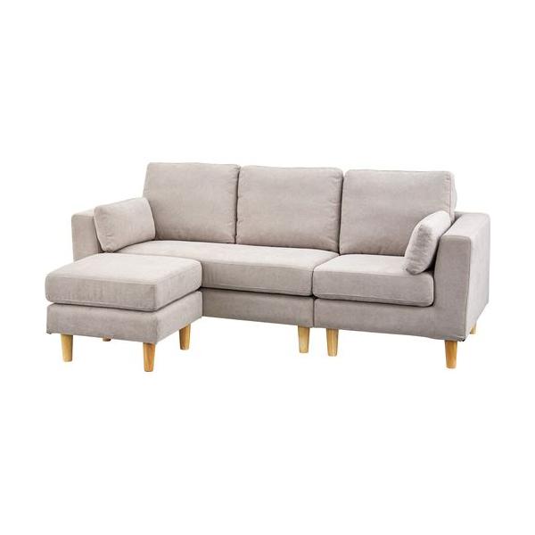 【サイズ(cm)：W190×D80/134×H82×SH42。カラー：ベージュ。】 検索キーワード: ソファ | ベージュ|東谷 家庭用インテリア／雑貨|ソファ メーカー型番:SS-122BE SS122BE