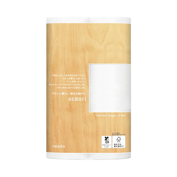 【コンパクトで収納に便利な6ロール。袋のまま置いてもおしゃれなシンプルデザイン。】 検索キーワード:王子ネピア 家庭用インテリア／雑貨|　 メーカー型番:4901121211329 x8