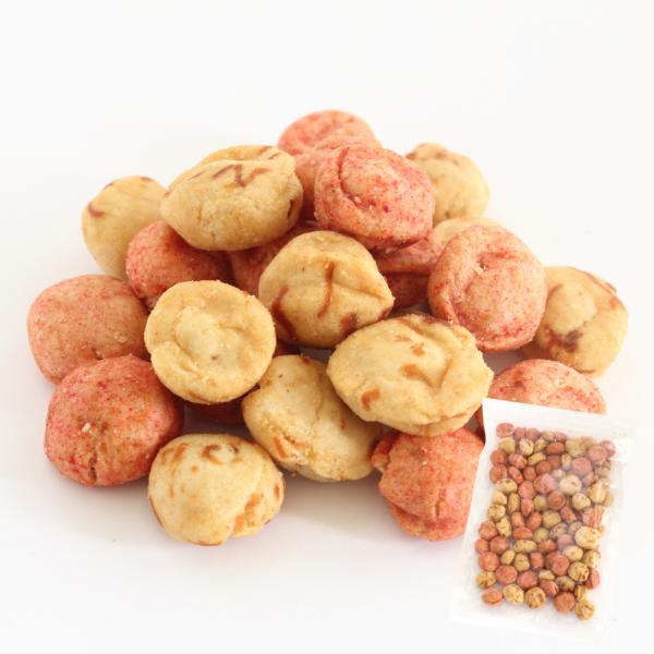 南風堂の人気商品「いかピー」と「えびピー」をミックスにしました。刻みいかと海老粉をふんだんに使用した豆菓子を熱風ロースターでサクサクに焼き上げました。味付けはシンプルな塩味ですが、生地に巻き込んだイカとエビが深い旨味と味わいを醸し出していま...