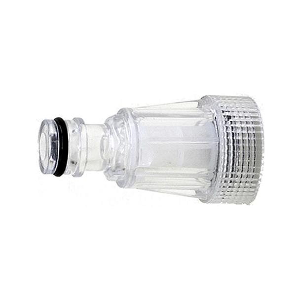 高圧洗浄機用の出水側フィルターです。接続側のネジ口径はG3/4です。出水側はガーデン用のワンタッチコネクターや高圧洗浄機のニップルに接続可能です。非常に小さな異物をキャッチしてコーティング時に大敵な付着物を防ぎます。・接続口径IN側　G3/...