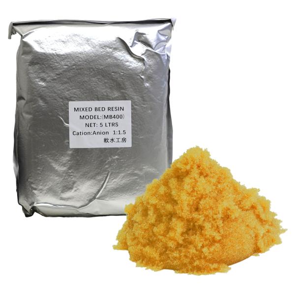 軟水工房 純水用イオン交換樹脂 5L (5LX1) 新品樹脂・H+形強酸性陽イオン交換樹脂とOH?形強塩基性陰イオン交換樹脂が1：1.5で混合されている純水用イオン交換樹脂です。・すぐに使用できる混床イオン交換樹脂で純水精製装置による純水調...