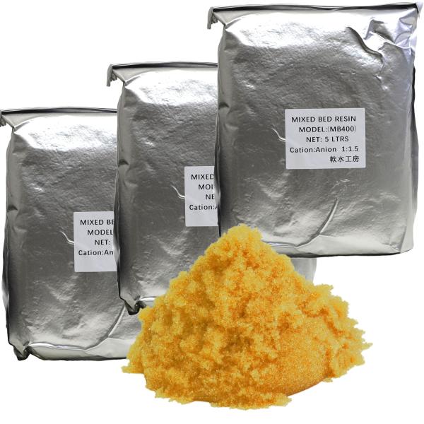 軟水工房 純水用イオン交換樹脂 15L (5LX3) 新品樹脂・H+形強酸性陽イオン交換樹脂とOH?形強塩基性陰イオン交換樹脂が1：1.5で混合されている純水用イオン交換樹脂です。・すぐに使用できる混床イオン交換樹脂で純水精製装置による純水...
