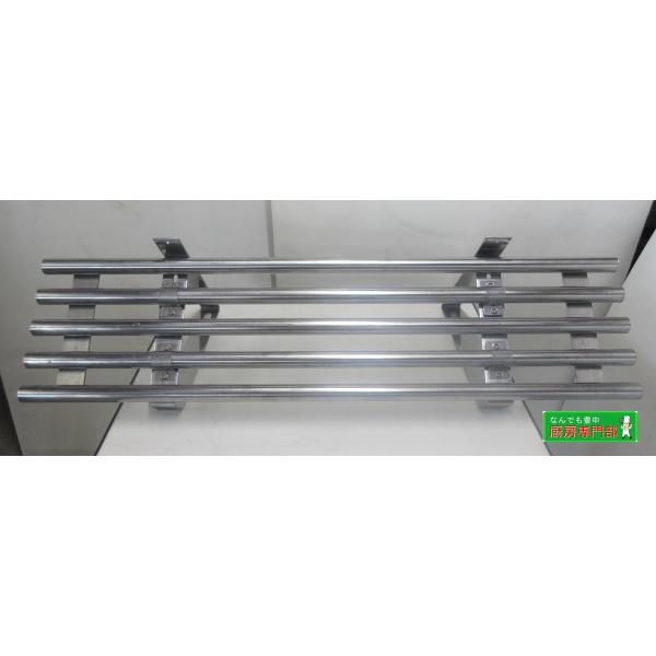 ◆業務用ステンレス製 パイプ棚 壁付け食器棚 W900×D250 中古厨房◆