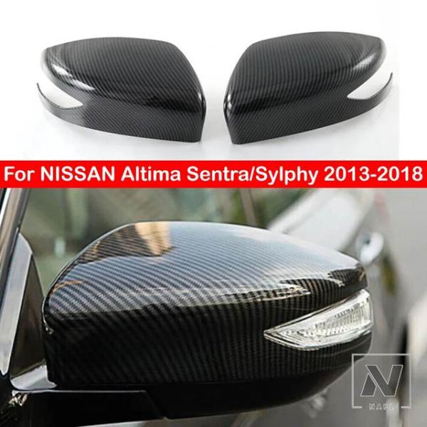 日産 ALTIMA SENTRA/SYLPHY 2013-2018 バックミラー サイドミラーカバー ステッカー ウィングキャップ 外装ドアケース トリム カーボン■仕様 【爆買】高懸念化学物質:なし特徴:車の装飾重量:0.45KGモデル:...