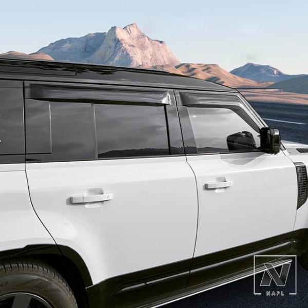 ランドローバー ディフェンダー 90 110 2020-2023 外装ウィンドウバイザー レインサンディフレクター バイザーガードカバー ABS■仕様 【爆買】材質:プラスチック高懸念化学物質:なし原産国:中国本土適合:ランドローバーディフ...