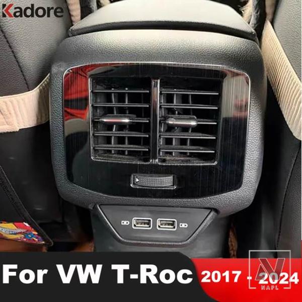 VW T-ROC TROC 2017-2023 2024 カーアームレストボックス リアエアコンベントアウトレットカバートリム■仕様 【爆買】高懸念化学物質:なし重量:0.5KG高さ:2cm幅:10cm長さ:35cm外部試験認証:ISO90...