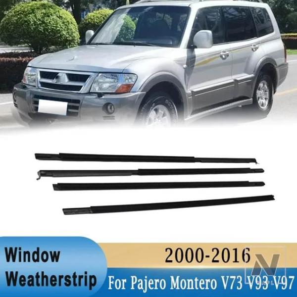 三菱パジェロモンテロV73V93V97 2000-2016 窓 ウェザーストリップ サイドドアガラス アウターモールディングトリム シーリングベルト■仕様 【爆買】材質:プラスチック 金属高懸念化学物質:なし原産国:中国本土