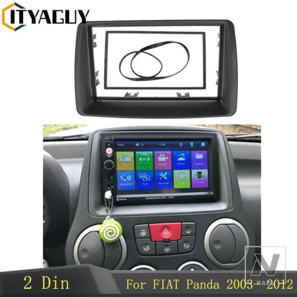 2 DIN ラジオフェイシアフィアットパンダ 2003-2012 ダブル DIN フレームステレオパネルダッシュマウント取付トリムキットフレームプレート■仕様 【爆買】特殊機能:無線設置材質の種類:ABS重量:0.6KG外部テスト認証:IS...