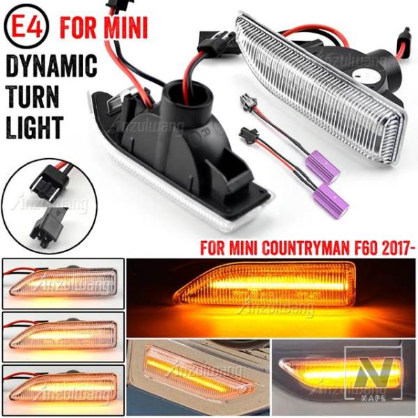 ミニクーパー 同胞 F60 2017-2020 LED サイドマーカーライトダイナミックウインカーアンバーウィンカーランプ■仕様 【爆買】車両ブランド/モデル:ミニ電圧:12Vルーメン:2400LM重量:100gモデル:FOR MINI C...
