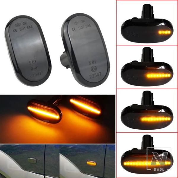 2PCS LED DYNAMIC SIDE MARKER TURN SIGNAL INDICATOR REPEATER LIGHT FOR スズキ JIMNY JB64W JB74 JB23 ジムニー/JB64 1999-2019■仕様 【...