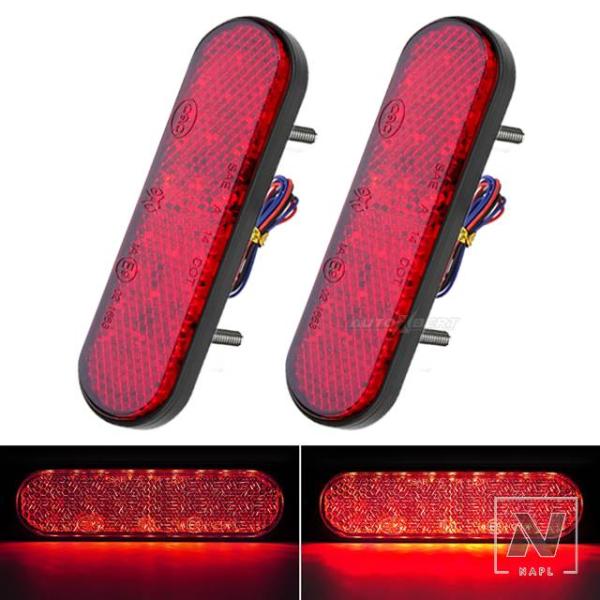 汎 2Xテールブレーキ 24 LED ライトオートバイ バイクストップフォグランプボルト 12V 24V トラックトレーラー ATV オフロード RV リフレクター■仕様 【爆買】懸念される化学物質:なし重量:0.065KGモデル:24LE...