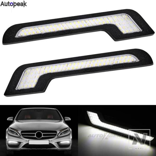 汎 2X デイタイムランニングライト LEDライト L 字型ストリップ 72 SMD ガラスレンズバックステッカー付き 12V DRL DIY LED ランプ車■仕様 【爆買】懸念される化学物質:なし重量:0.112KGモデル:L字型デイタ...