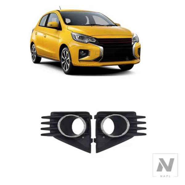 2個 ブラックフロントフォグランプカバーミラージュ 2020-ON フォグライトカバーミラージュフロントクリアランスライトカバーアクセサリー■仕様 【爆買】重要な化学物質:なし特殊機能:フルセットその他の部品番号:三菱メーカー部品番号:AT...