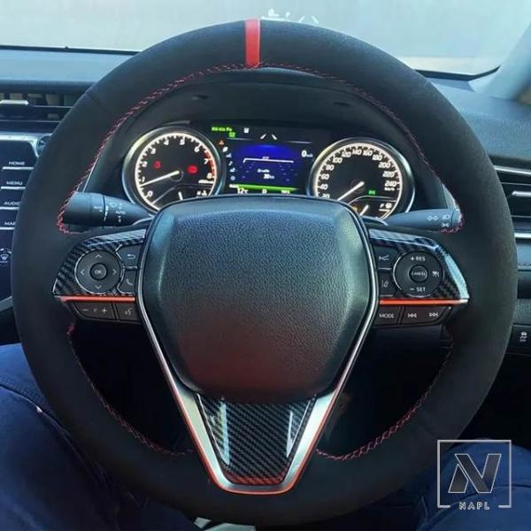 トヨタ ステアリングホイールカバー アバロンカムリ 2018-2022 クラウン 2018-2022 カローラ 2018-2022 RAV4 カスタムスエード革■仕様 【爆買】重要な化学物質:なしサイズ:25 * 10 * 5特殊機能:四季...