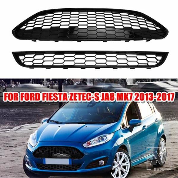 フォード フロントバンパーセンターグリルフィエスタ ZETEC-S JA8 MK7 2013-2017 フロントレーシンググリルスポーティグリルグリルカバー上部ア■仕様 【爆買】懸念される化学物質:なしモデル:カーハニカムアッパーグリルセン...