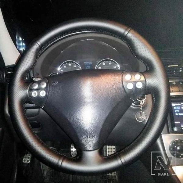 メルセデス DIY 黒高ソフト人工革ステアリングホイールカバー SLK クラス W171 W170 SLK 2004-2008 C230 KOMP■仕様 【爆買】サイズ:25 * 15 * 6特殊機能:オールシーズンの運転で汗を快適に吸収で...