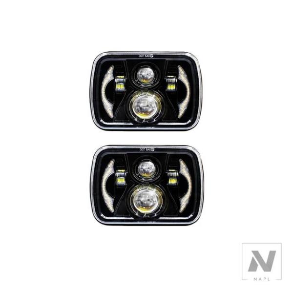 シボレー フォード 汎 日産 2 * LED ヘッドライト ホワイト アンバー スクエア LED プロジェクター ヘッドライト ターン SINGAL H4651 // /オ■仕様 【爆買】重要な化学物質:なしW数:40W LEDヘッドライト...