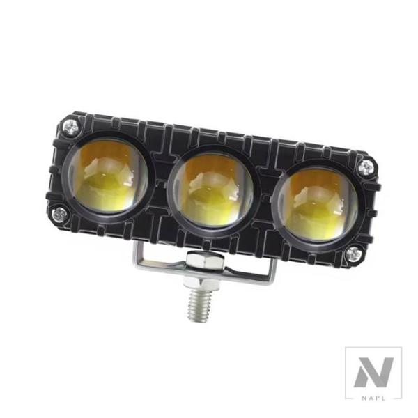 1PC 17W 12V-24V 白色光 + 黄色光 3LED 3.7インチワークライトスポットライトオートバイ ATVSUVトラック車に適合■仕様 【爆買】重要な化学物質:なしタイプ:作業灯色温度:6500K原産地:中国本土