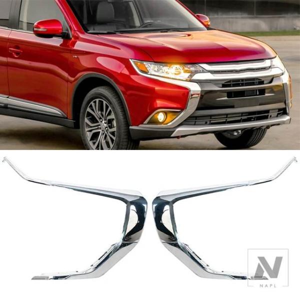 三菱 アウトランダー 2016-21 フロントバンパー フォグランプ クロームモールディングストリップ■仕様 【爆買】高懸念化学物質:なしモデル:PEIJ-A895材質:ABS原産国:中国タイプ:クロムスタイリングOEM番号:6407A14...