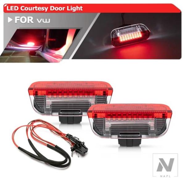 PASSAT B6 B7 B8 PASSAT CC/CC JETTA V/BORA ホワイト/レッドLEDフロントドアカーテシライト アンダーハザード灯 パドルライト 2個■仕様 【爆買】高懸念化学物質:なし車両ブランドモデル:VW電圧:1...