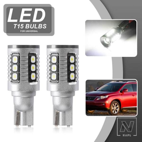 レクサス RX400H RX350 RX450H RX450HL LX470 LX570 LS430 LS460 LS600H CANバス ホワイト W16W T15 LED リバースバックアップライトバルブに適■仕様 【爆買】高懸念化学物...