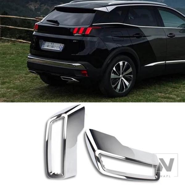 シトロエン プジョー 3008 5008 アリュール 2017-2022 / C5 エアクロス 2017-2021 ABS クロームメッキ リアエキゾーストマフラー テールエンド■仕様 【爆買】高懸念化学物質:なし幅:16cm長さ:34cm...