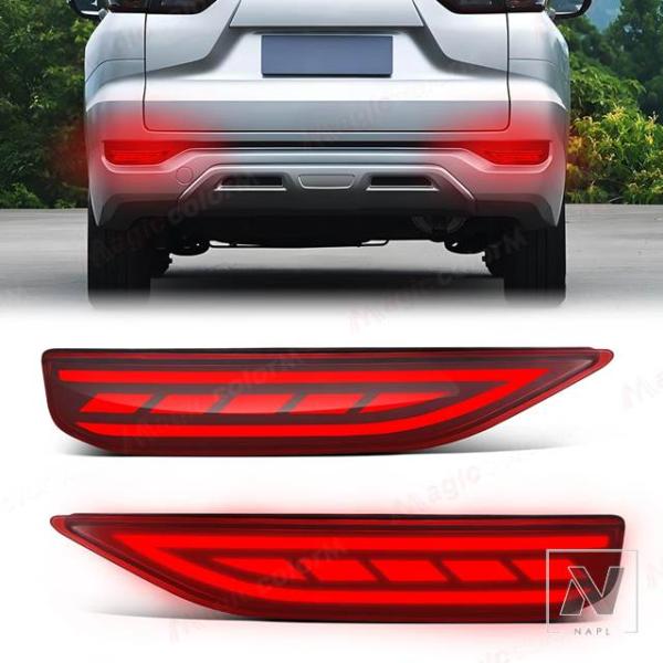 三菱 X-PANDER 2017 2018 2019 リアバンパーライト ダイナミックウィンカー LED ブレーキ ドライビングテールランプライトキット 12V 1ペア■仕様 【爆買】高懸念化学物質:なし機能:3-IN-1機能ランニングライ...