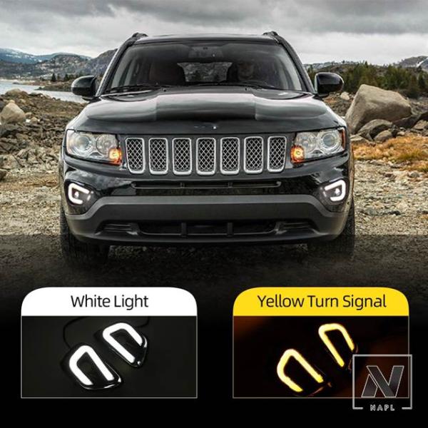 ジープ CSCSNL 2個 コンパス 2011-16 LED DRL デイライト デイタイムランニングライト フォグランプ ウィンカー付き■仕様 【爆買】機能:デイタイムランニングライトタイプ:デイライトカラー:ホワイト電圧:12Vルーメン...