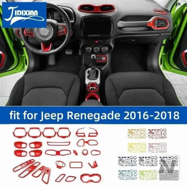 ジープ 31 PCS ステアリングホイール エアアウトレット インテリアデコレーション スイートキット カバー レネゲード 2016-2018■仕様 【爆買】高懸念化学物質:なし直径:0高さ:0幅:0長さ:0ステッカーの配置:ナビゲーション...