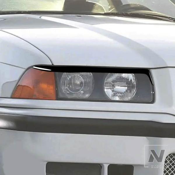 BMW 3 E36 1992-1998 ピアノブラック カーフロントヘッドライト アイブロウ アイリッド ランプカバー ステッカー トリムキット アク■仕様 【爆買】高懸念化学物質:なしモデル:装飾トリムタイプ:その他の3Dステッカーステッ...