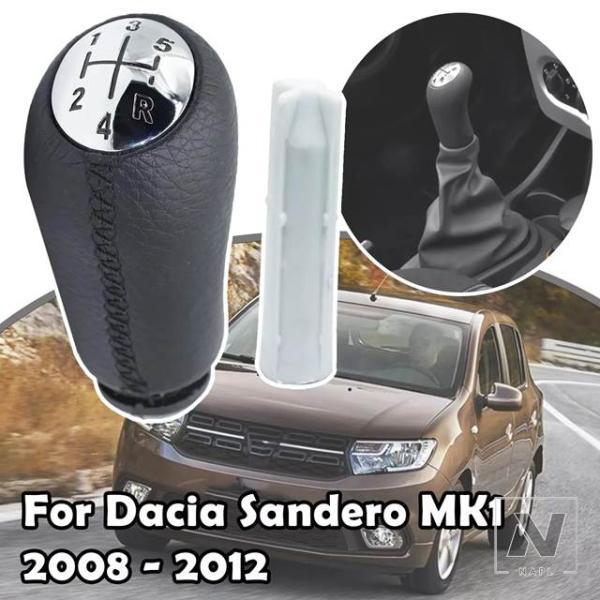 DACIA SANDERO MK1 2008-2012ギアシフトノブ プラスチック＆レザー マットMT 5SPEED+R エルゴノミックデザイン CLIO III MEGANE 2 MK2 ■仕様 【爆買】高懸念化学物質:なしOEM番号:8...