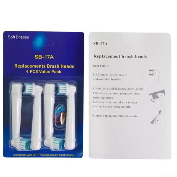 EB17 やわらかめ 8本 BRAUN オーラルB互換 電動歯ブラシ替え Oral-b ブラウン フレキシソフト