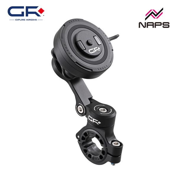 ・対応ハンドル径：Φ22.2/25.4/28.6/32ｍｍ・素材：CNCアルミ合金ハンドルバーマウント。マウントの中間部の角度調整機構により細かい位置調整が可能です。ユニバーサルアダプターが付属しているので、専用フォンケースが無くても使用す...