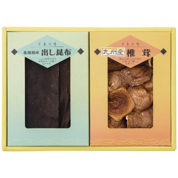 料理の基本となるだしに必要な、椎茸と昆布の詰合せです。又、椎茸は健康食品として幅広い方にご利用頂いてます。■箱サイズ：31×22×5cm・60サイズ・225g■商品内容：九州産香信椎茸25g・北海道産出し昆布35g各1箱・賞味期間/製造日よ...