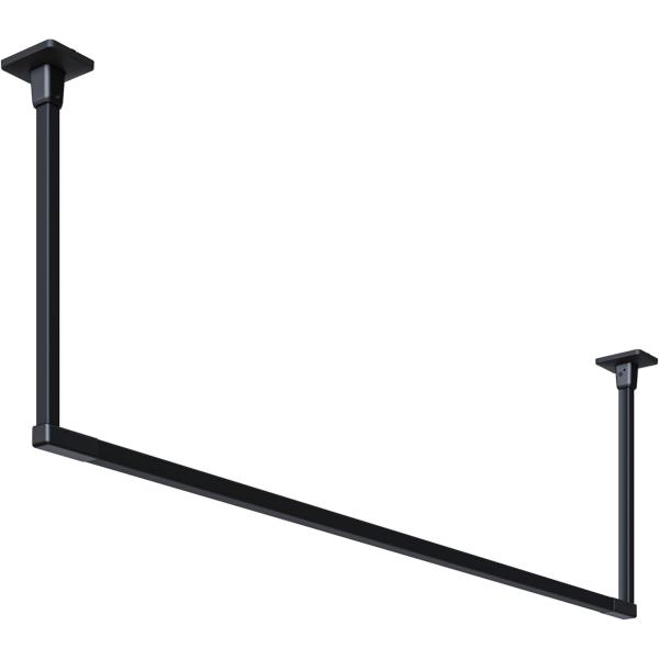 高さ600mm 幅910mm ブラック【カラー】ブラック 【製品サイズ】高さ寸法：600mm、幅寸法：983mm、取付寸法：910mm、取付穴寸法：69×87.6mm 【付属品】ベース取付ネジ：φ5×50 　8本、吊りポール取付ネジ：M5×...