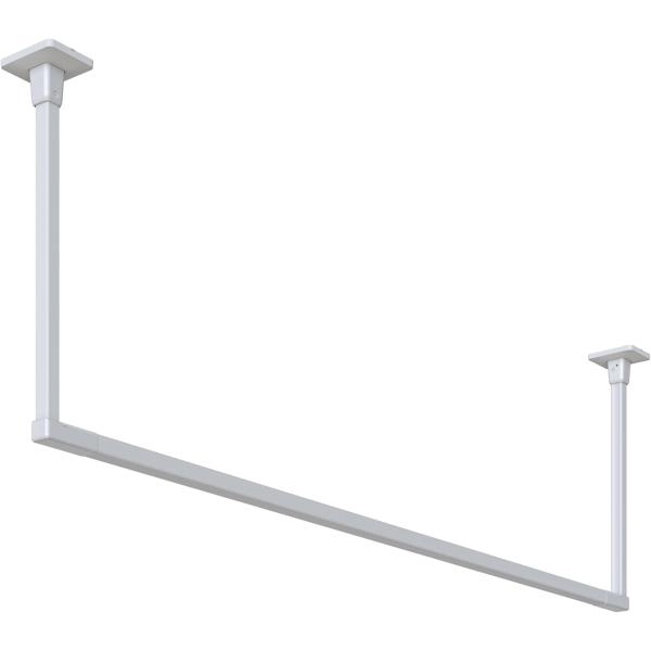 高さ450mm 幅1365mm ホワイト【カラー】ホワイト 【製品サイズ】高さ寸法：450mm、幅寸法：1438mm、取付寸法：1365mm、取付穴寸法：69×87.6mm 【付属品】ベース取付ネジ：φ5×50 　8本、吊りポール取付ネジ：...