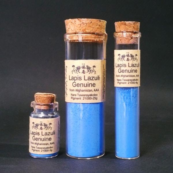 Genuine Lapis lazuliラピスラズリの原石を粉砕→精製したジェヌイン ラピスラズリ顔料身体に良い「自然食」があるように、身体にもメンタルにも良い「自然色」。高貴で品格のある天然ラピスラズリを、ぜひ絵画表現にお役立てください。...