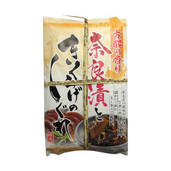 奈良漬の風味を活かしながら丁寧に炊きあげました。温かいご飯に良く合う一品です。【内容量】220 g【原材料】きくらげ、うり、こんにやく、野沢菜、しその実、ぶどう糖果糖液糖、アミノ酸液、胡麻、砂糖、もろみ、唐辛子、寒天、酒粕、みりん粕、食塩、...